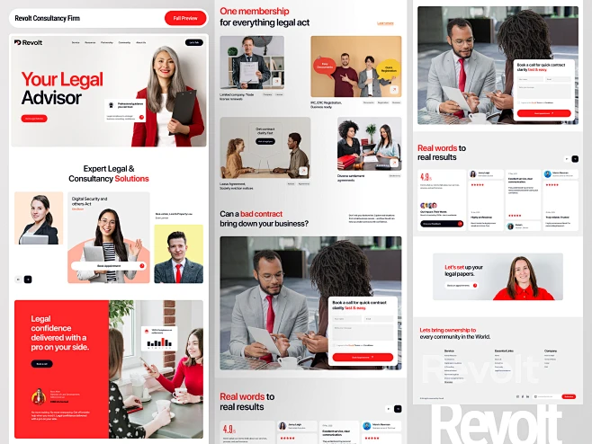 Revolt Lawyer Agency Website Design by Rajan Raj on Dribbble-花瓣网