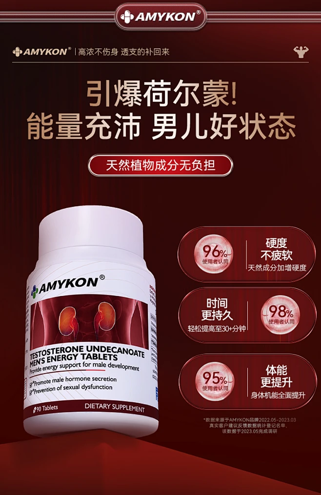 【自营】AMYKON十一酸促睾淫羊藿刺蒺藜提取物健身护肾雄性激素片-tmall.com天猫-花瓣网