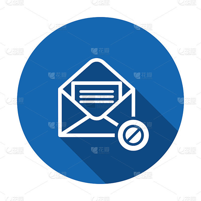 No envelope vector. Envelope icon with not allowed