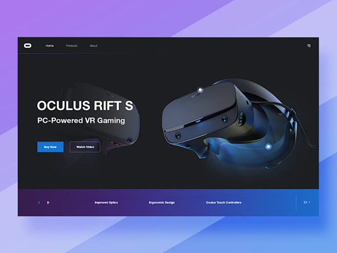 Oculus Rift S - concept landing page hero webdesign web widget design-花瓣网