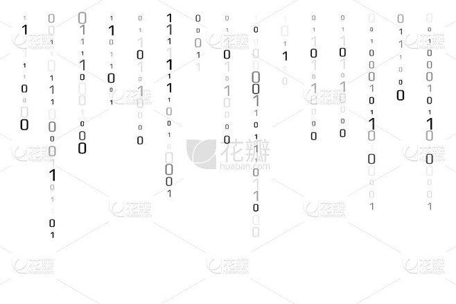 Binary data vector design element. Digital abstrac素材-花瓣网
