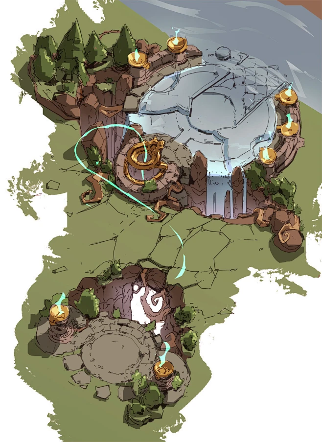 Moba map, Markus Lenz : Some designs for the moba of Dungeon Hunter ...