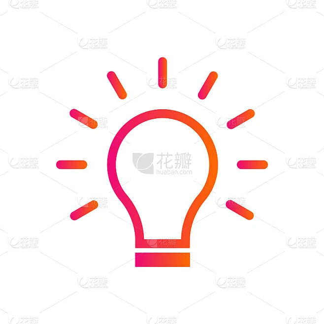 Solution symbol - lamp icon - idea sign素材-花瓣网