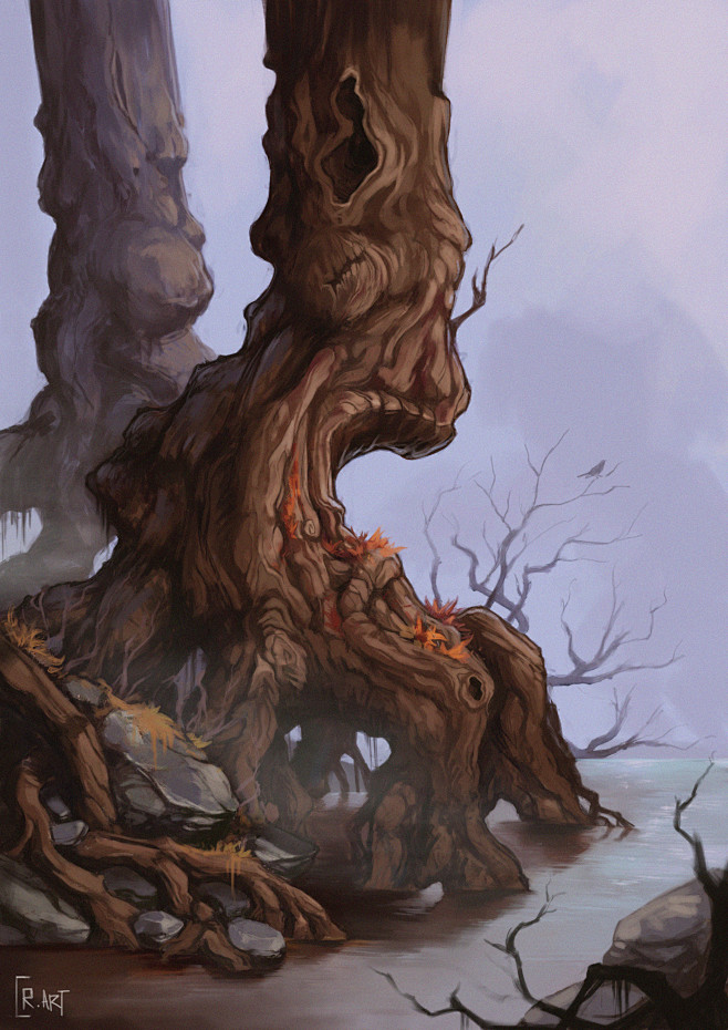 connor-richardson-swamp-tree-for-artstation-花瓣网