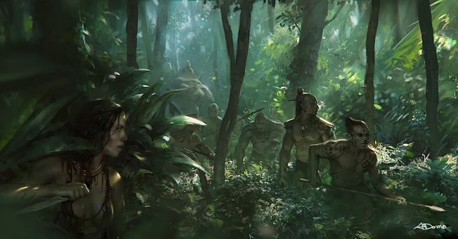 The Hunt图片_【CG场景】绿色调图片素材-花瓣网