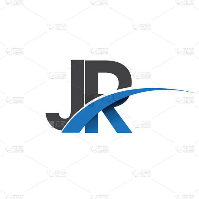 Jr 字母徽标, 初始徽标标识为您的企业和公司