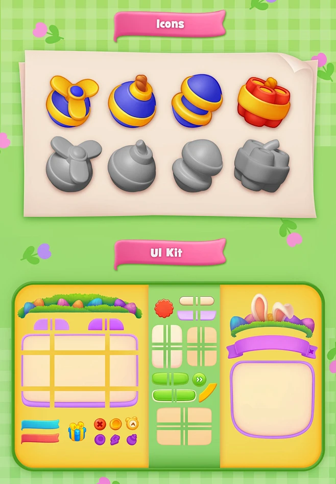 Easter spring design ux/ui UI/UX user interface ui design game design ...