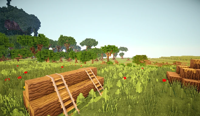 minecraft-lumber-yard-花瓣网