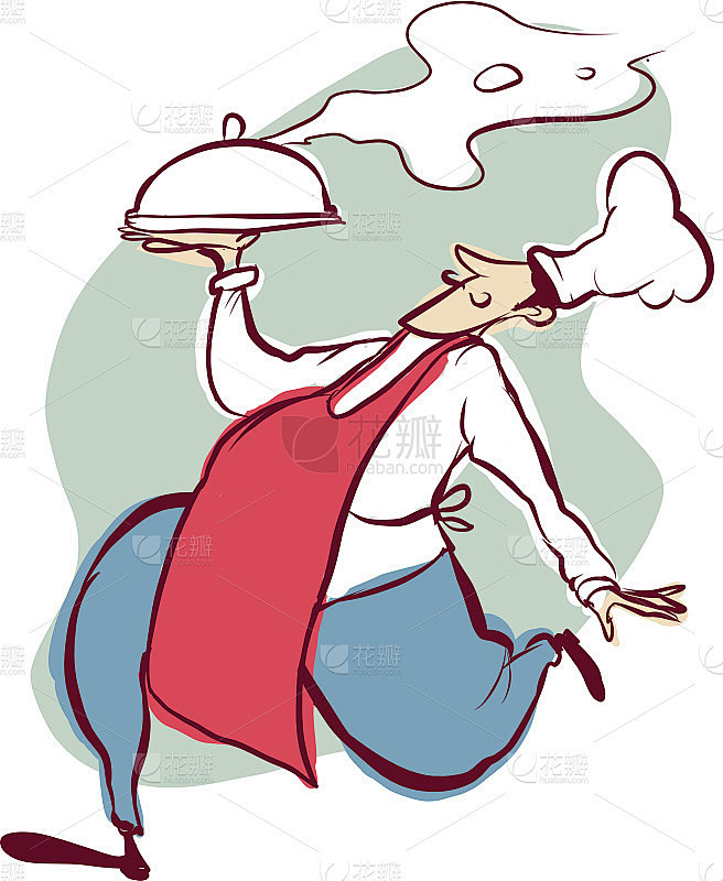 Chef Cook Cartoon Man stock illustration