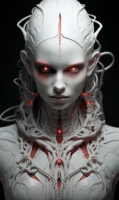 real photo, a portrait of a creepy face with red eyes, in the style of ...