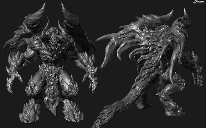 ZBrush炎魔BOSS制作过程-【3D建模】-微元素 - Element3ds.com!-花瓣网