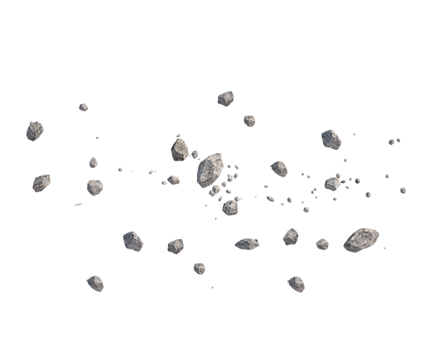 飞溅碎石悬浮石头假山岩石鹅卵石石块石免扣PNG免抠设计元素素材