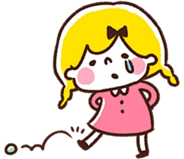 Girl and small animals. by Kanahei - LINE 个人原创贴图 : A carefree stamp ...