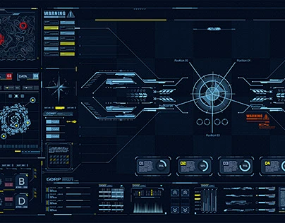 Dashboard Head-up Display. HUD, FUI, GUI control center : Advance HUD ...