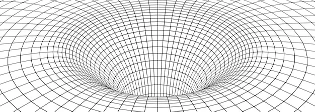 (源站可下源文件)隧道黑洞虫洞线框网格/Black hole wormhole wireframe grid of tunnel-花瓣网
