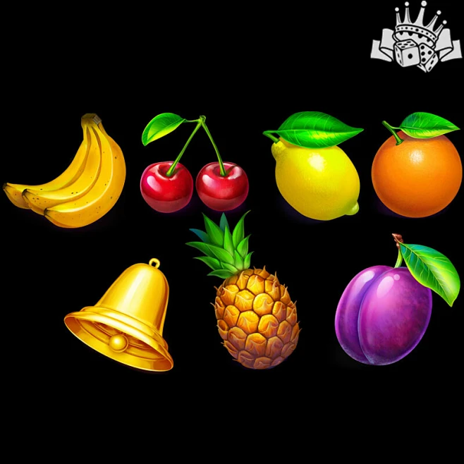 Fruit symbols for the online slot game -花瓣网
