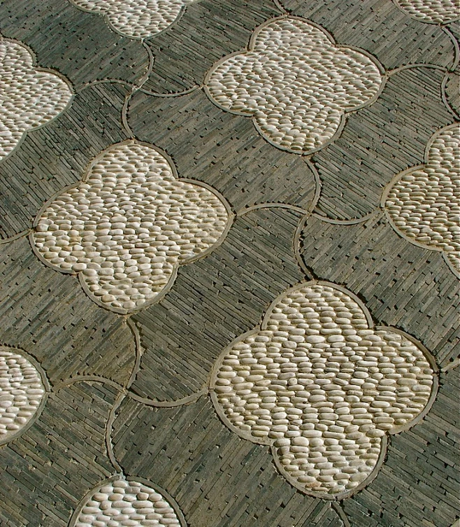 stone paving detail in the Chinese Garden at The Huntington Library ...