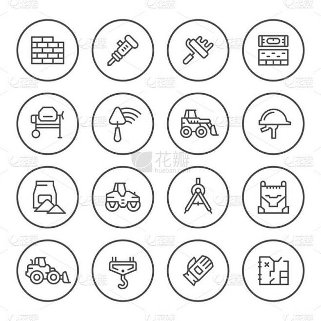 设置构建工业圆线图标