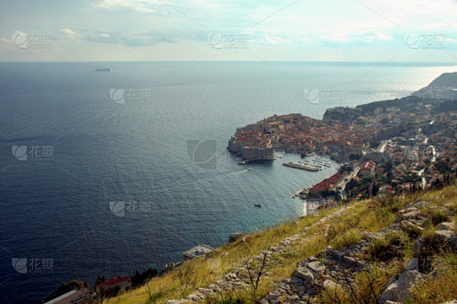 古城,亚得里亚海,克罗地亚,杜布罗夫尼克,看,摄像机拍摄角度,一只动物,背景,旅游,布置