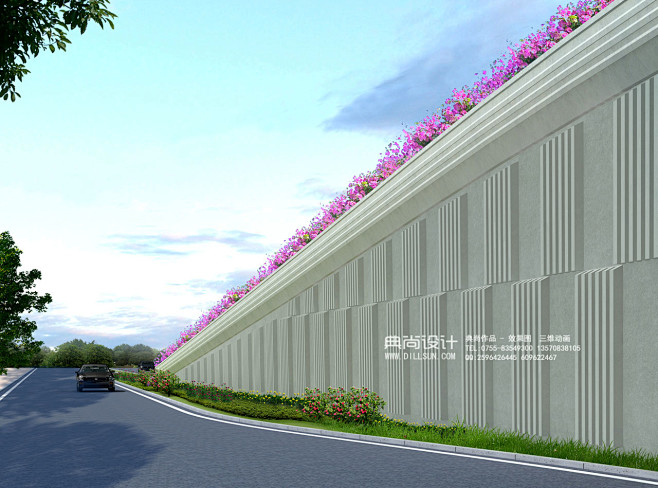 3a挡墙刻槽 挡墙边坡效果图