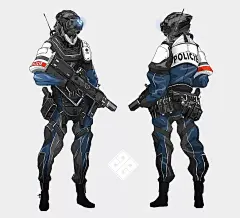 P站画师 SWAV 科幻风二次元角色概念原画百度网盘分享参考 122P-花瓣网