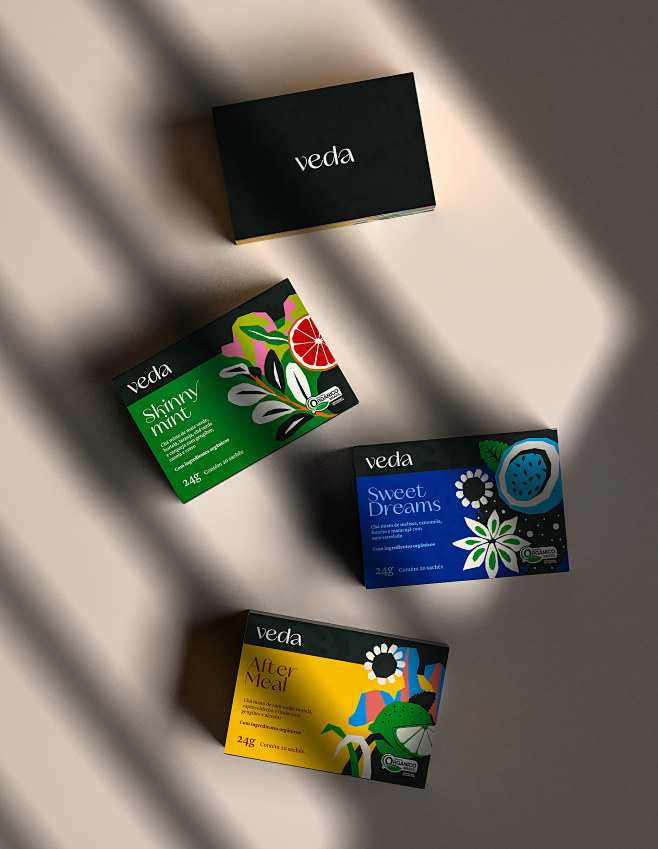 chá embalagem Packaging pattern tea adobe branding Design de Embalage-09