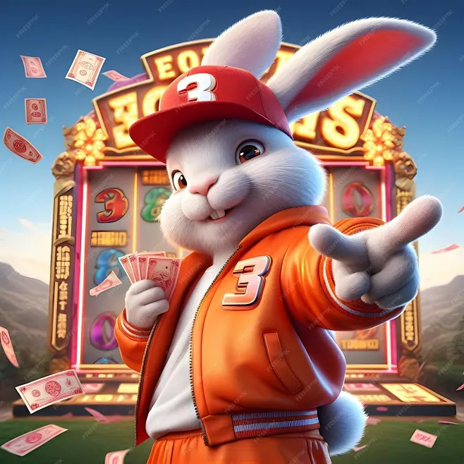 Premium Photo | Rapper style fortune rabbit slot game character holding ...