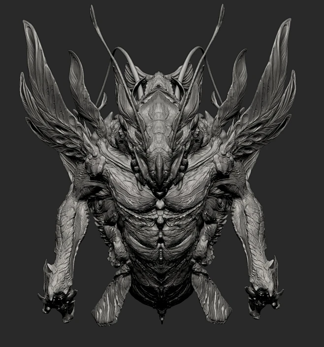 Creature Grey Sculpture-花瓣网
