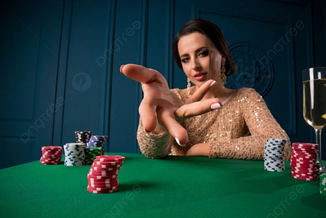 pngtree-young-woman-playing-in-casino-woman-playing-in-casino-photo ...