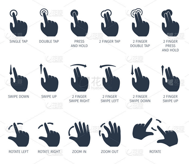 触摸手势图标