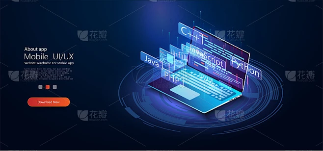 Software development, programming, coding vector c素材-花瓣网