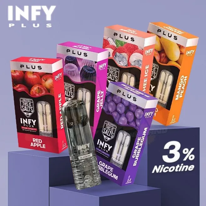 [POD HEAD] INFY PLUS 2.5ml Pod [แท้] | หัวพอตพร้อมน้ำยา Nic 3% (30mg)-花瓣网