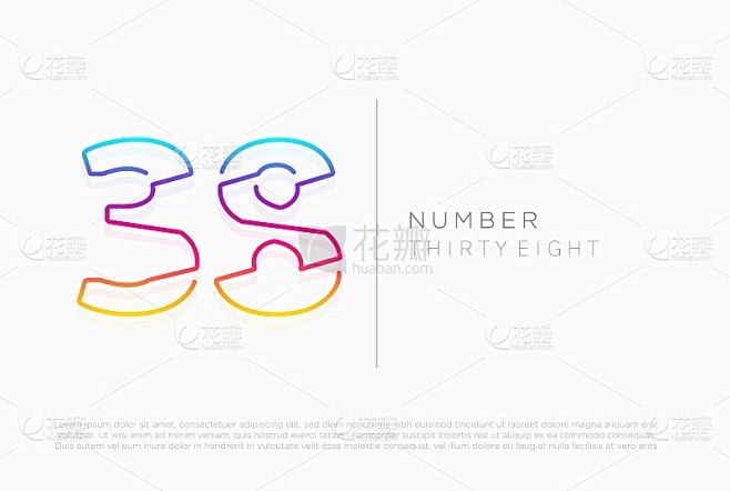 38号标志图标设计，矢量模板