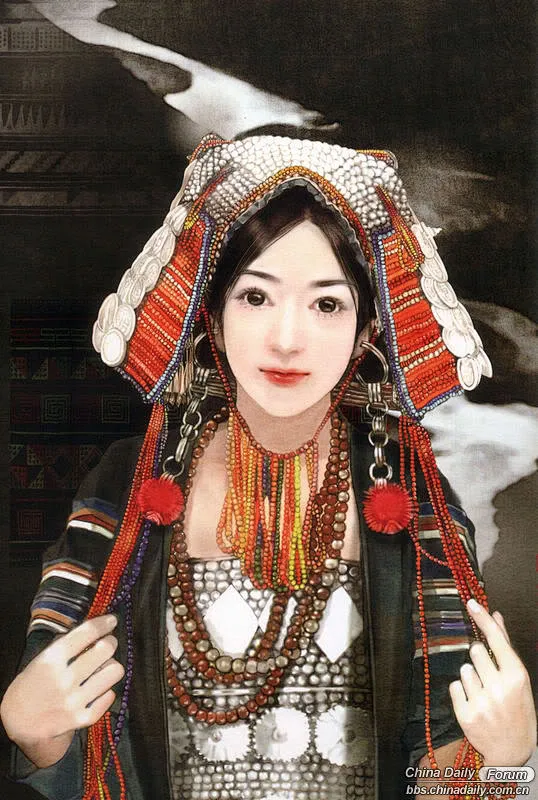 the Hani ethnic group-花瓣网