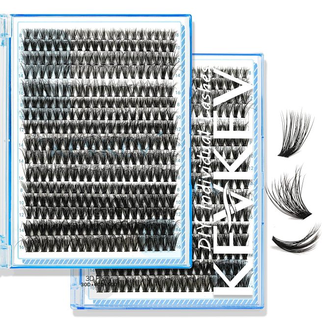 KevKev Lash Clusters Individual Lashes 3D Fluffy Eyelash Clusters 320 ...