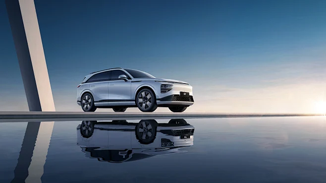 3D Advertising car CGI visual XPENG-花瓣网