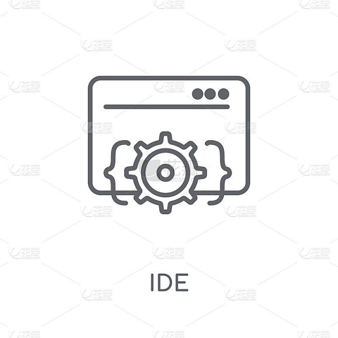 IDE linear icon. Modern outline IDE logo concept o