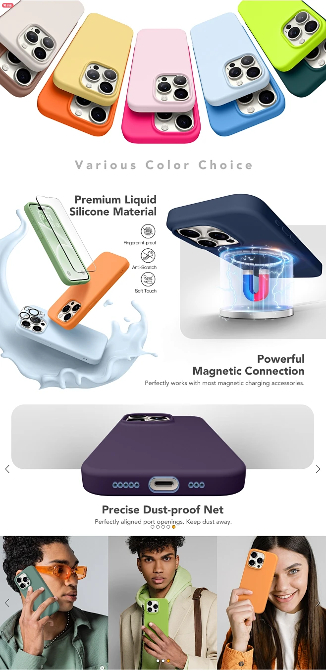 Amazon.com: GONEZ for iPhone 15 Pro Case Compatible with Magsafe, [2X ...