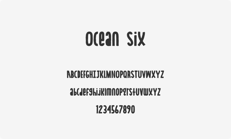 Ocean Six - 免费商用PPT字体下载 - PPT百科