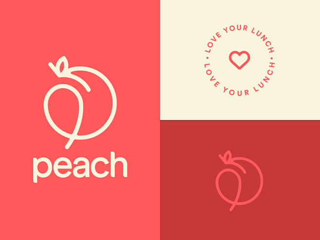 Peach - Color Exploration peach illustration logo