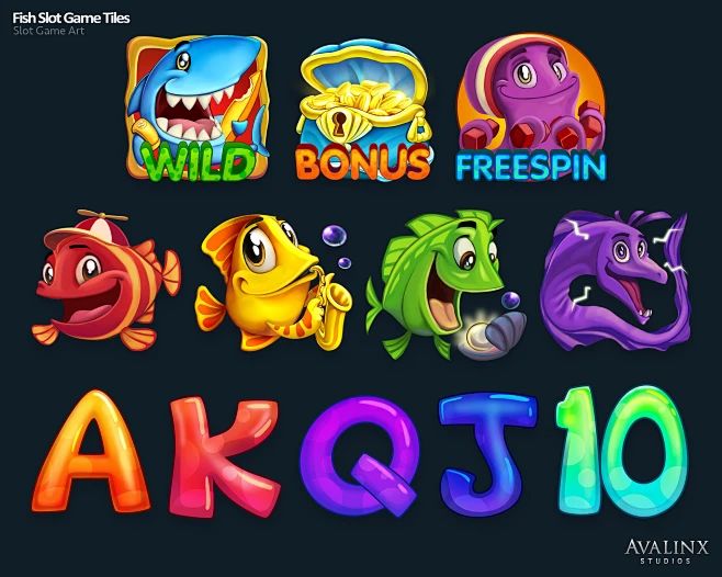 Art for Slot Game Tiles, Nathan Sanders : Each Group of art tiles is ...