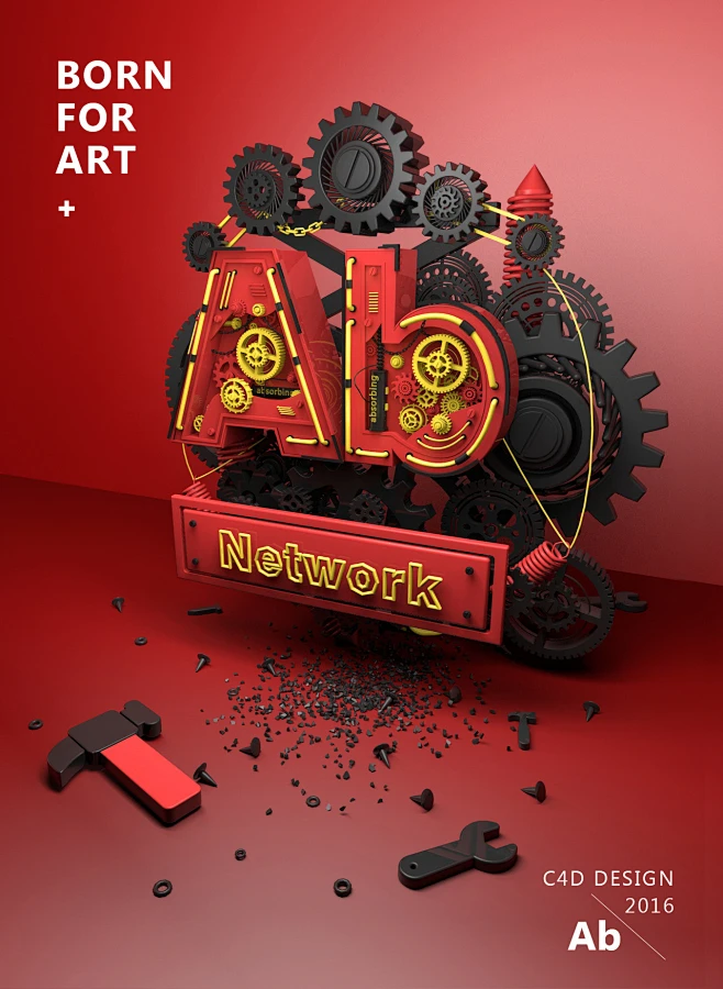 C4D学员作品集2_肖坤前_68Design图片_C4D图片素材-花瓣网