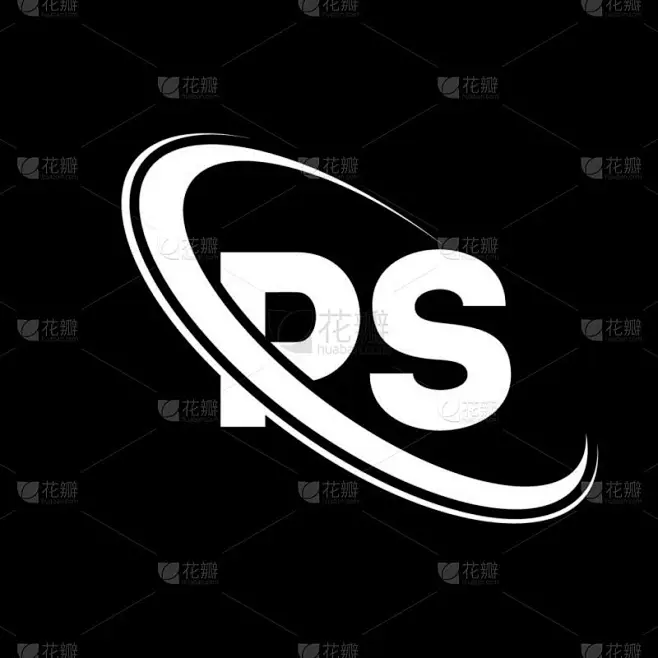 PS logo. P S design. White PS letter. PS/P S lette-花瓣网