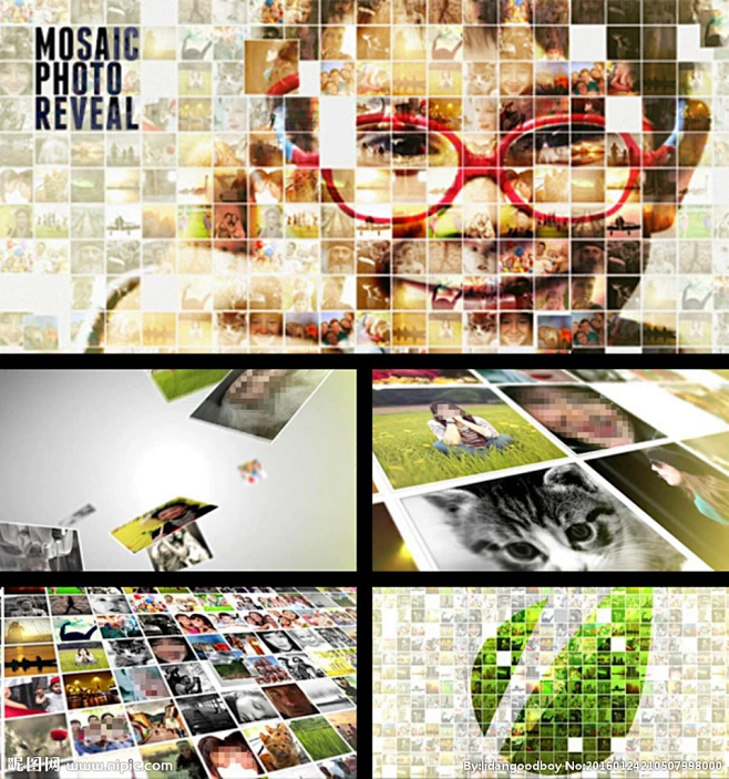 照片汇聚照片墙 马赛克群图加剪影特效-花瓣网