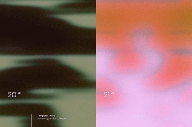 复古抽象全息颗粒感磨砂渐变背景纹理素材合辑 Clear Supply - Temporal Three : -花瓣网