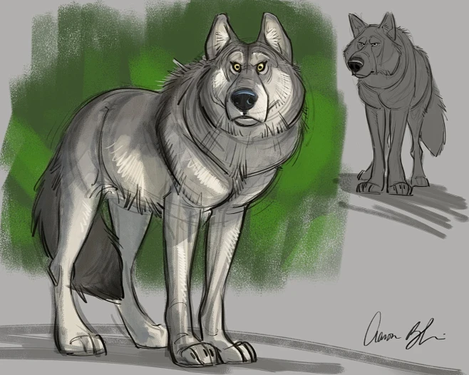 Wolf Designs - Peter & The Wolf, Aaron Blaise : These were character studies created for my ...