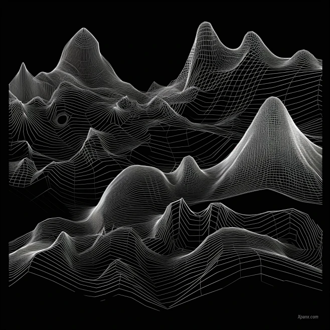 AI绘画_Prompts_Mick_topographic_wireframe_3D_symbols_vector_art_clean ...