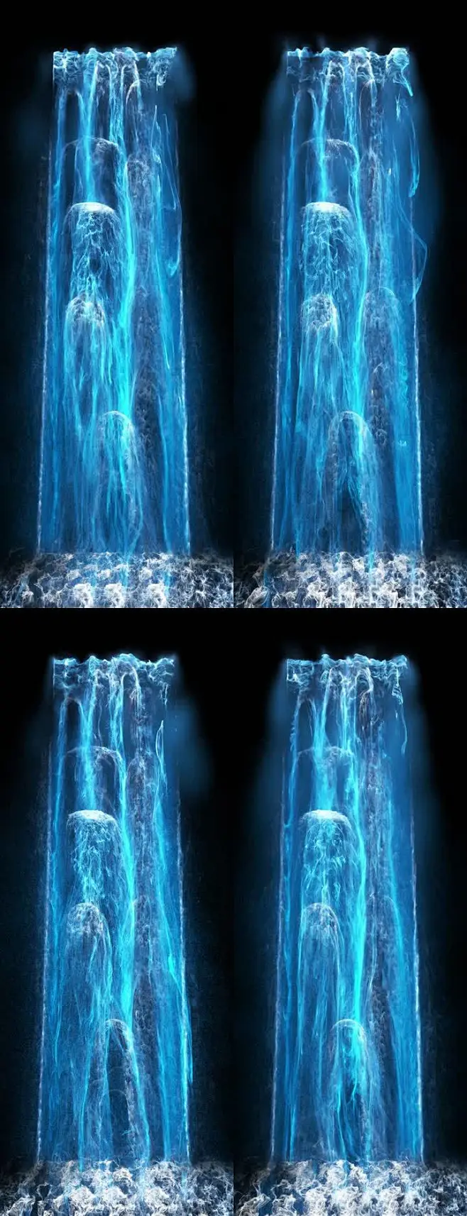 3D4K全息瀑布-花瓣网