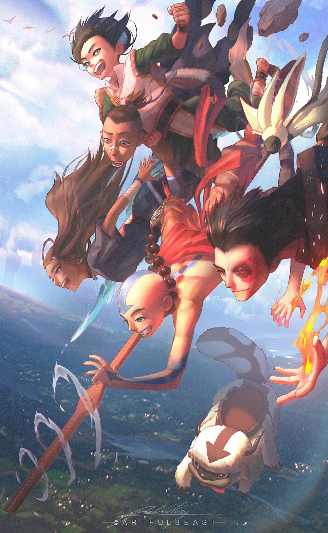 Aang & The Gang, Paul Nong : Fanart of perhaps my all-time favorite ...