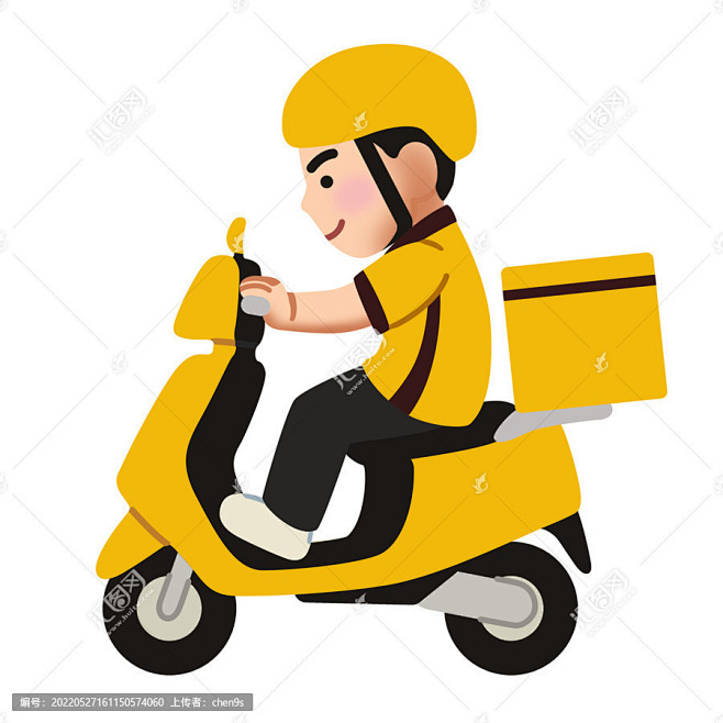 美团类快递外卖卡通